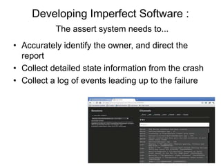 Developing imperfect software | PPTX | Computing | Technology & Computing