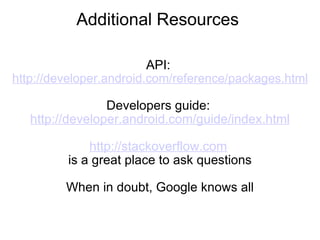 Developing in android | PPT | Operating Systems | Computer Software and Applications