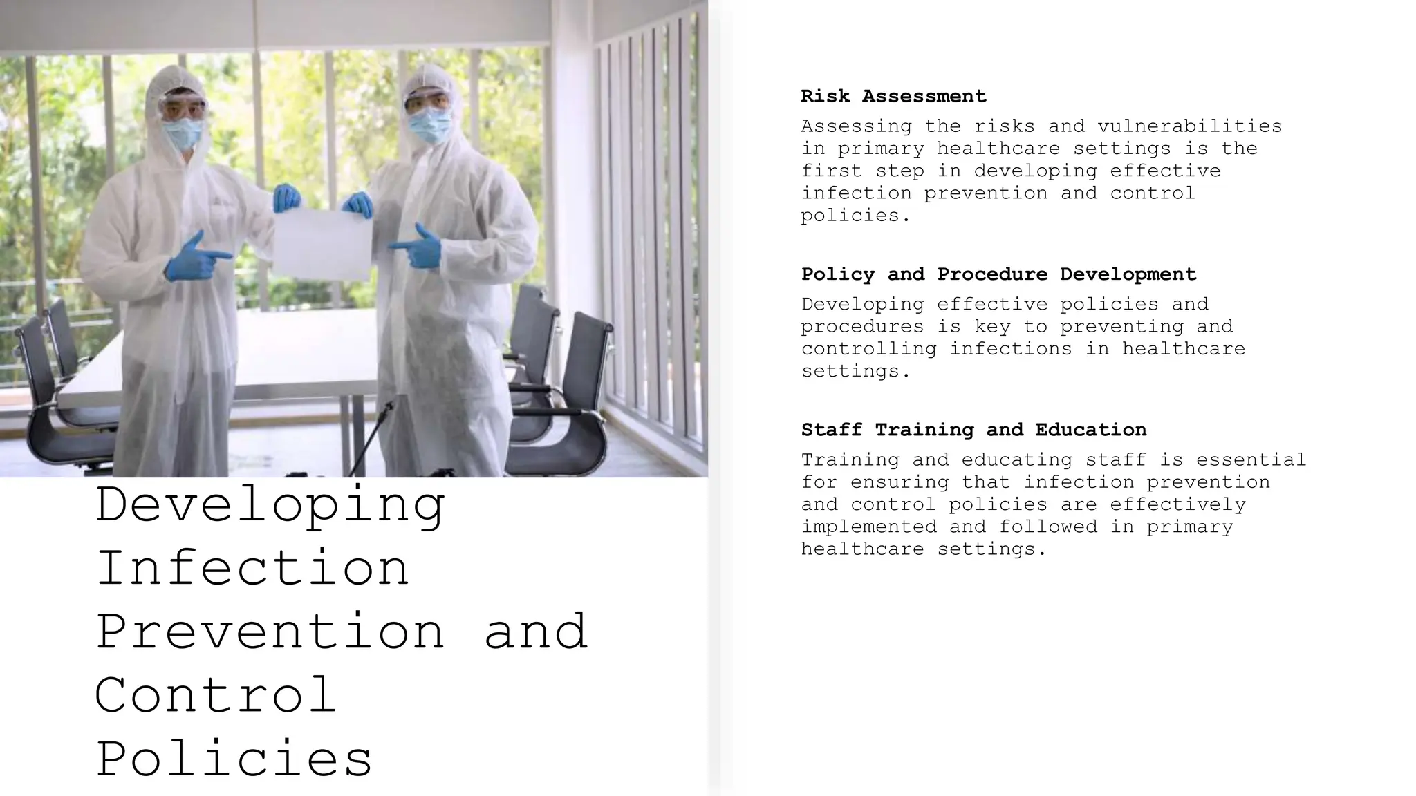 Developing Infection Prevention and Control Policies in Primary | PPTX
