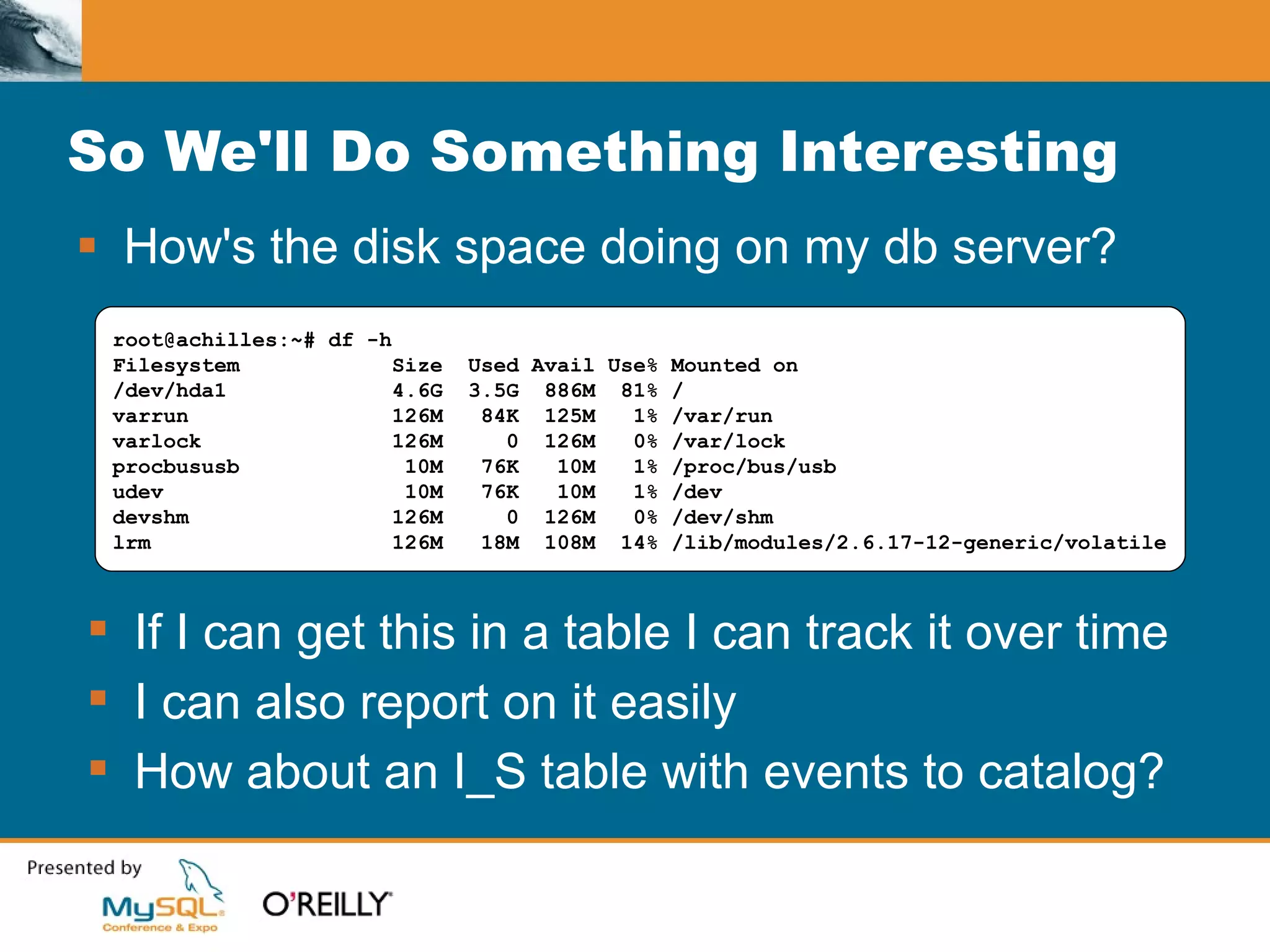 Developing Information Schema Plugins | PPT