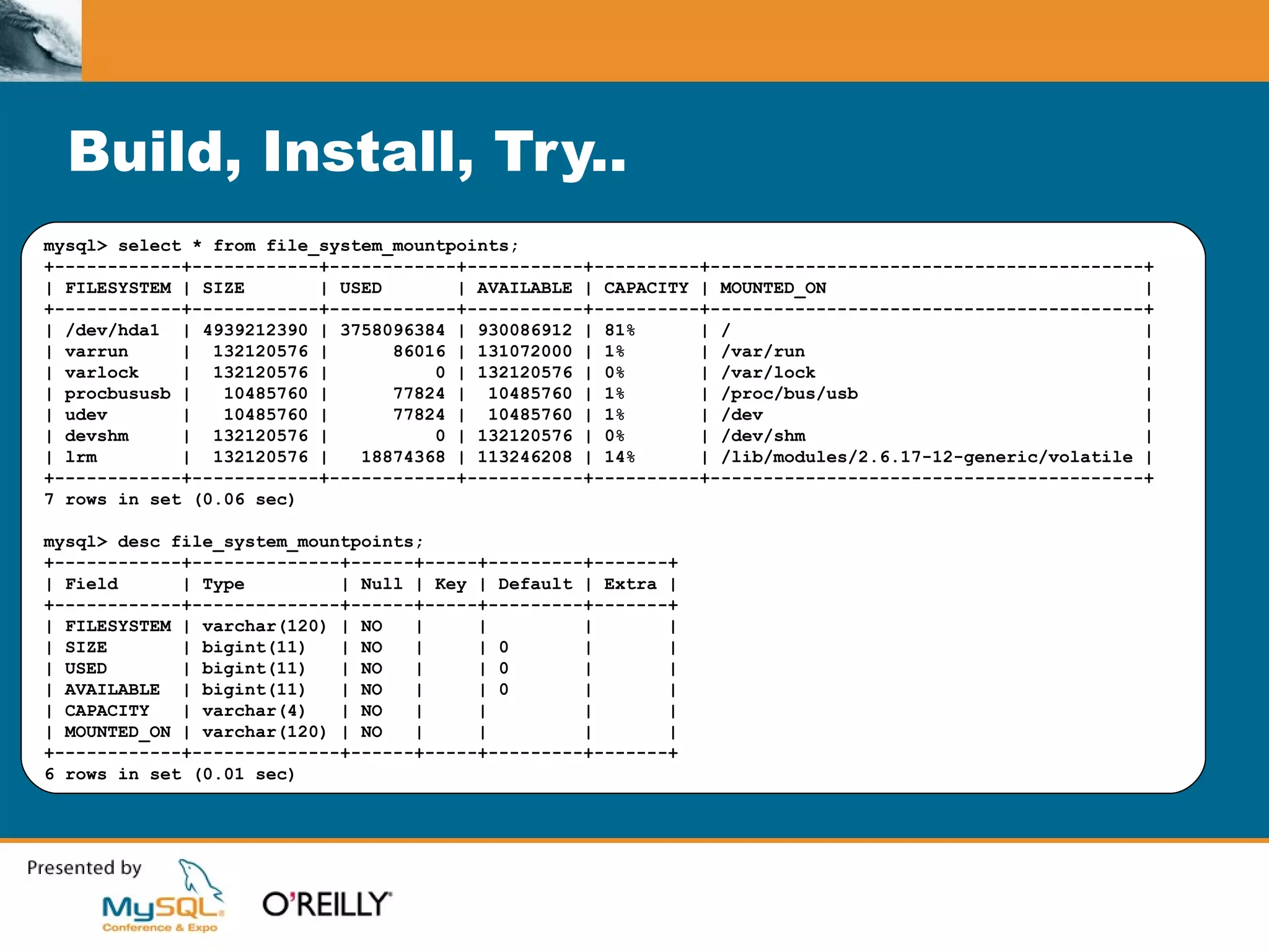 Developing Information Schema Plugins | PPT