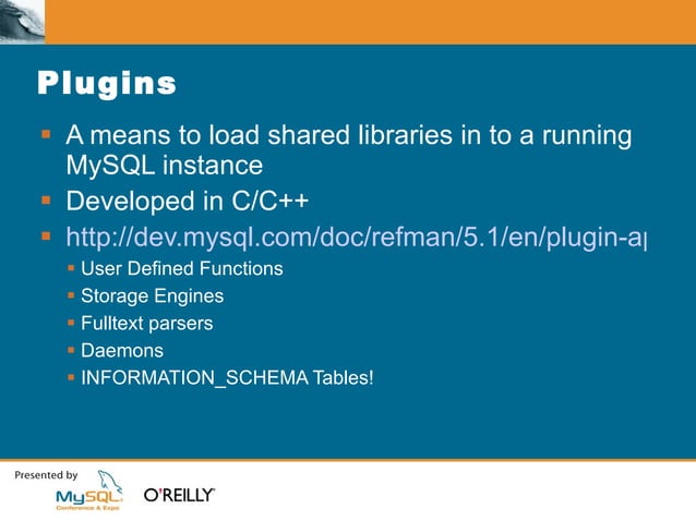 Developing Information Schema Plugins | PPT
