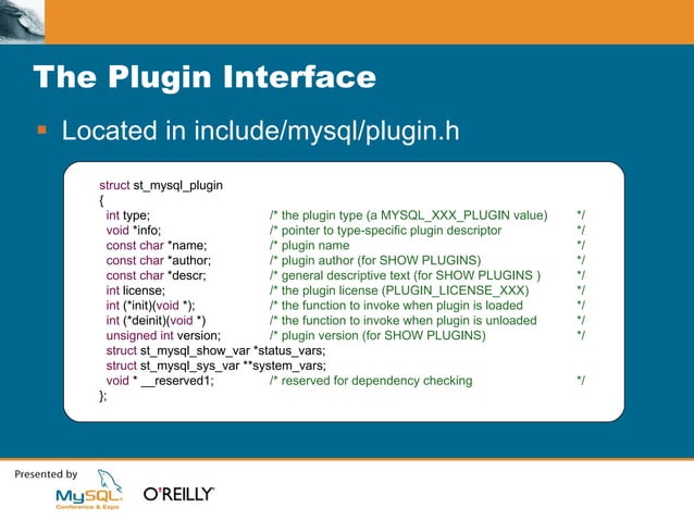 Developing Information Schema Plugins | PPT