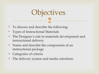 Developing Instructional Materials | PPT