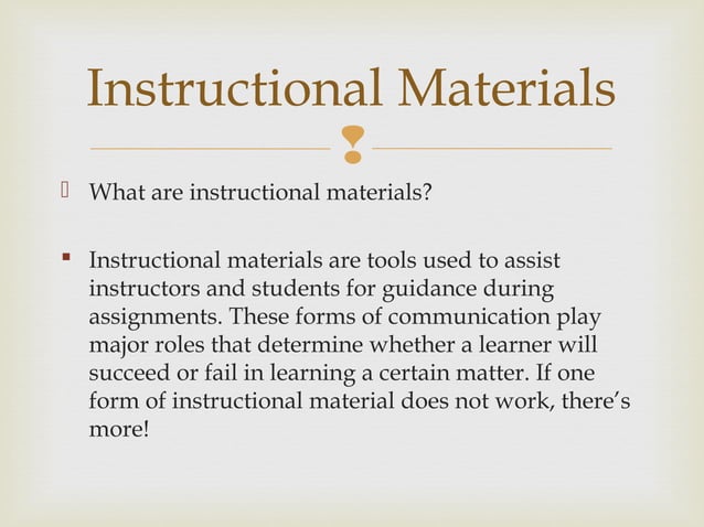 Developing Instructional Materials | PPT