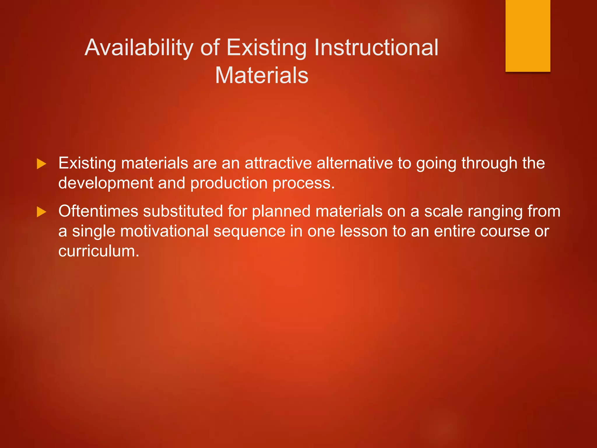 Developing instructional materials | PPT