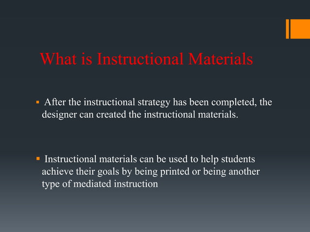 Developing instructional materials | PPTX