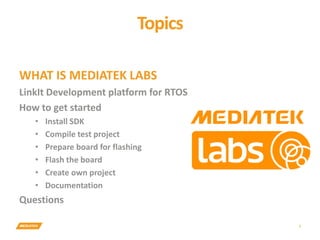 Developing IoT devices. Creating wearables with the new LinkIt™ 2523 HDK by SAC | PPT