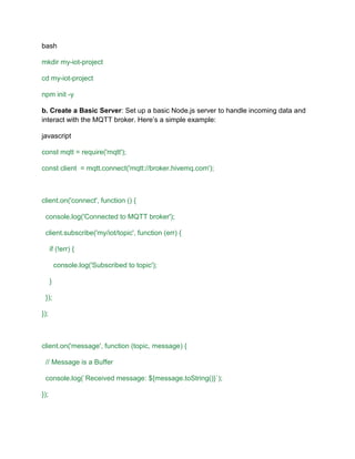 Developing IoT Solutions in Saudi Arabia with Node.js and MQTT | PDF