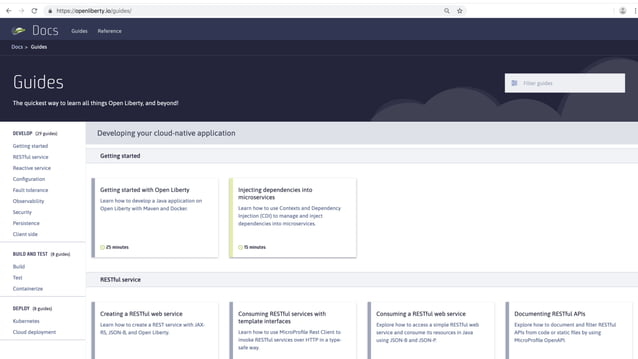 Developing Java Microservices Fast with Open Liberty | PPT