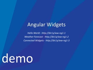 Developing JavaScript Widgets | PPTX