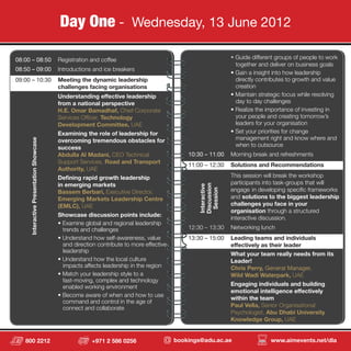Developing Leadership Agility in the GCC Workshop | PDF