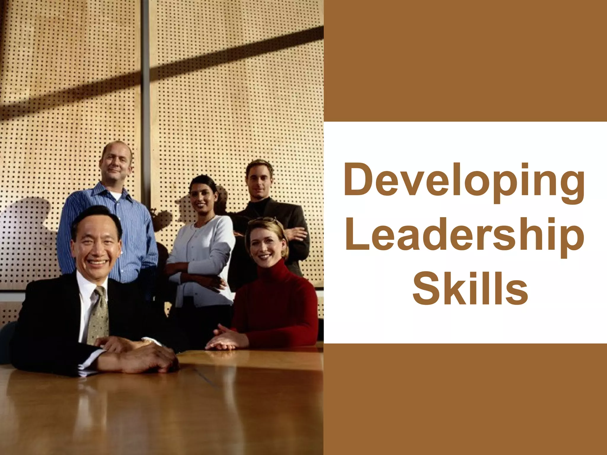 Developing leadership skills | PPT