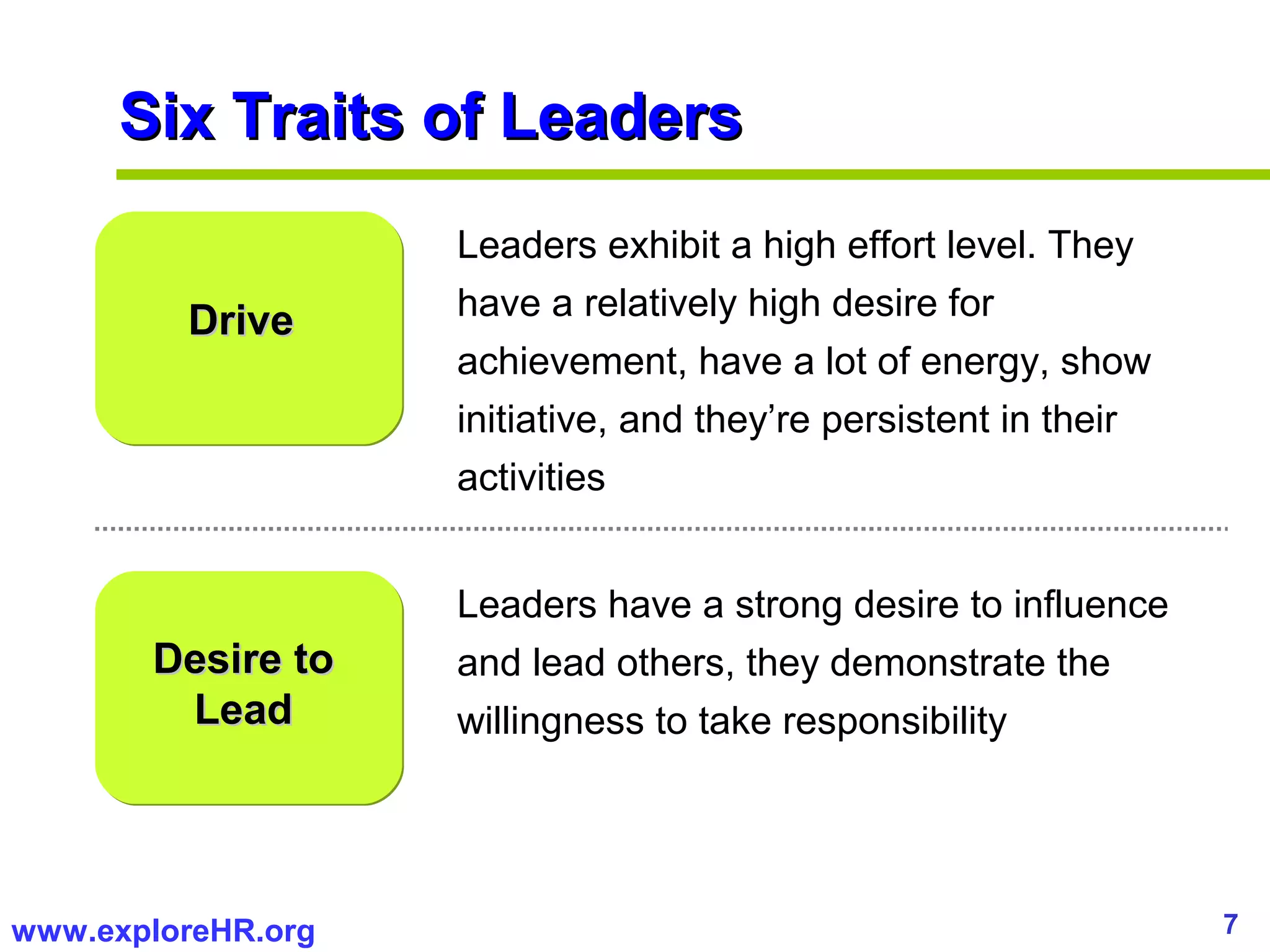 Developing leadership skills | PPT