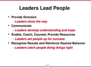 Developing leadership skills | PDF