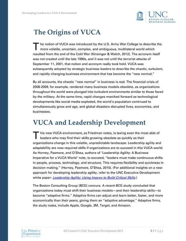 Developing leaders in VUCA environment | PDF
