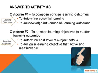 Developing learning outcomes | PPTX