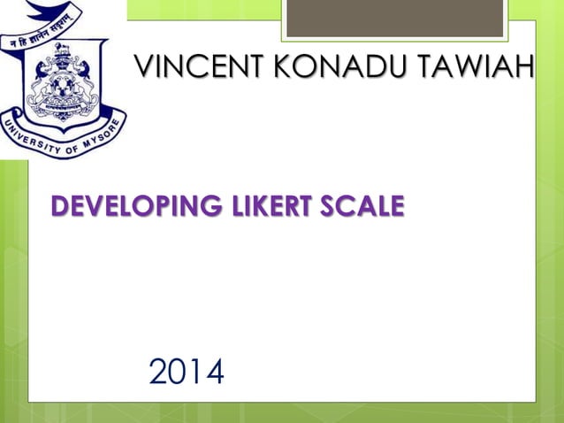 Developing likert scale | PPT
