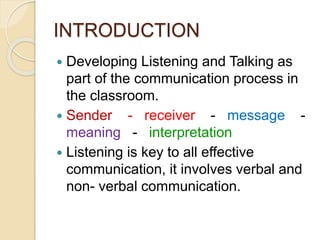 Developing listening and speaking skills | PPTX