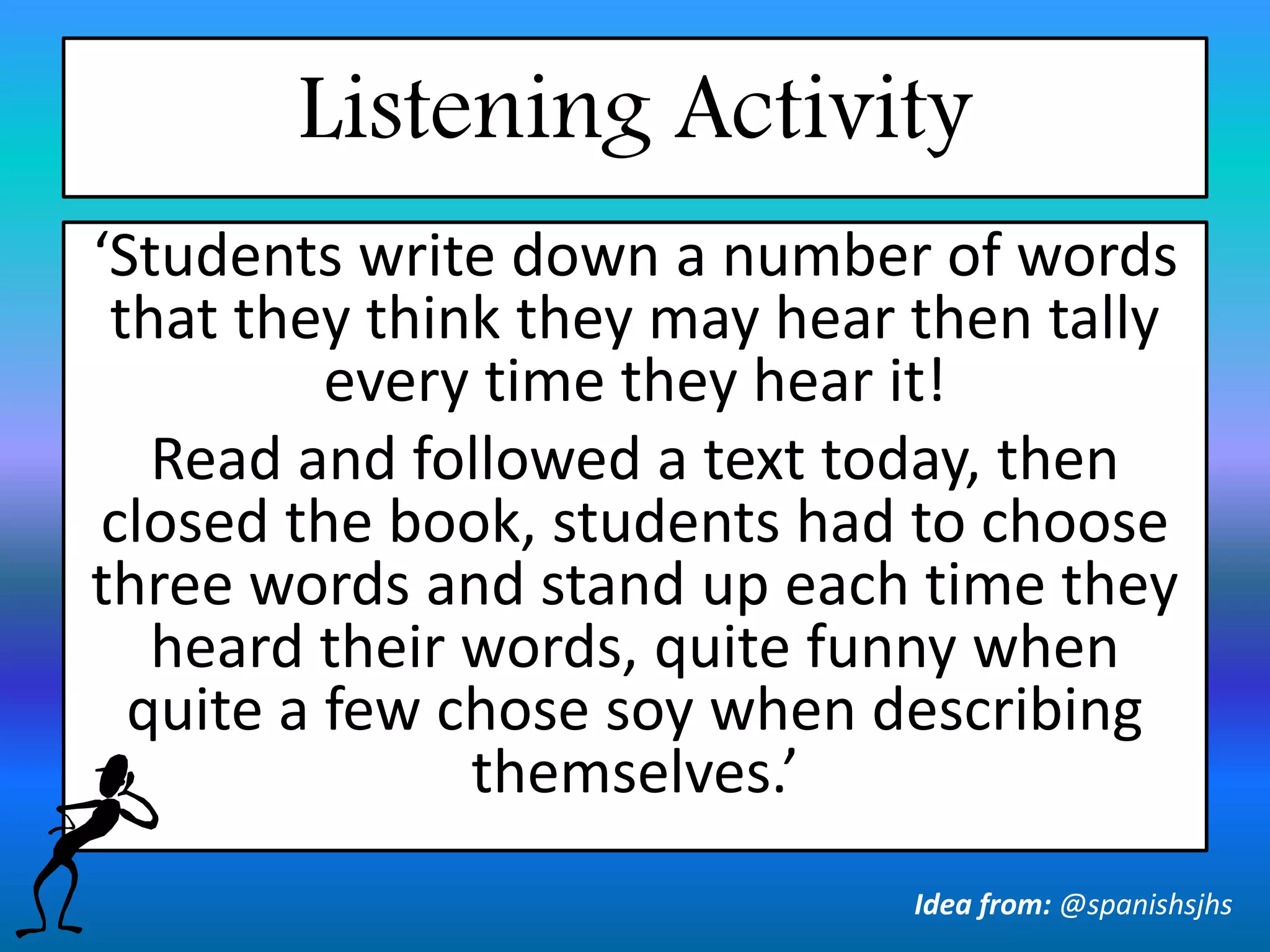 Developing listening skills in MFL | PPT