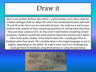 Developing listening skills in MFL | PPTX