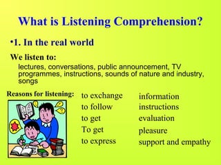 Developing listening skills | PPT
