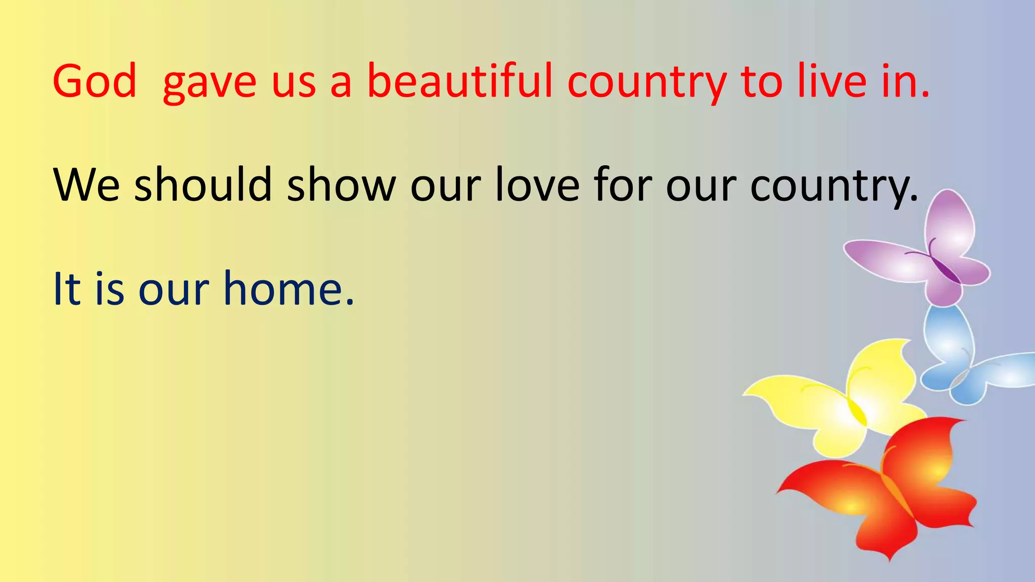 Developing Love for Country | PPTX