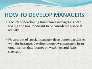 Developing managers | PPT