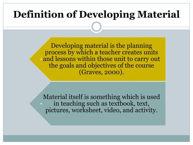 Developing material | PPTX
