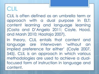 Developing materials clil | PPT