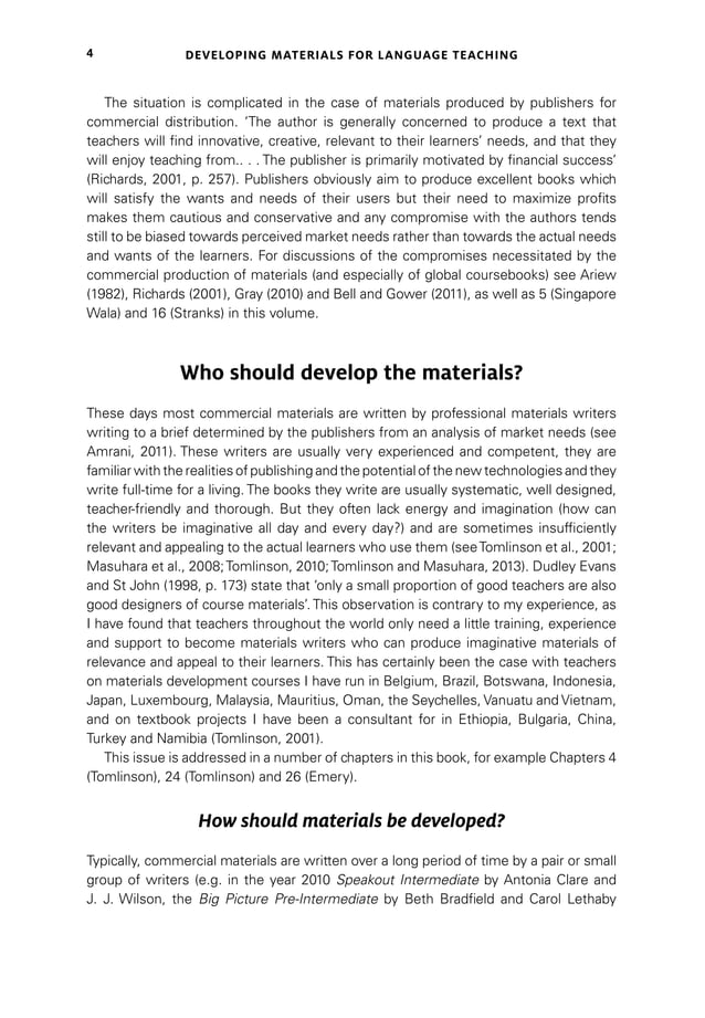 Developing Materials for Language Teaching - Brian Tomlinson.pdf | Education