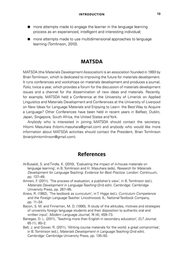 Developing Materials for Language Teaching - Brian Tomlinson.pdf | Education