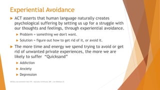 Developing Meaning and Purpose with ACT | PPTX