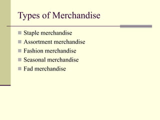 Developing merchandising plan | PDF