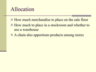 Developing merchandising plan | PDF