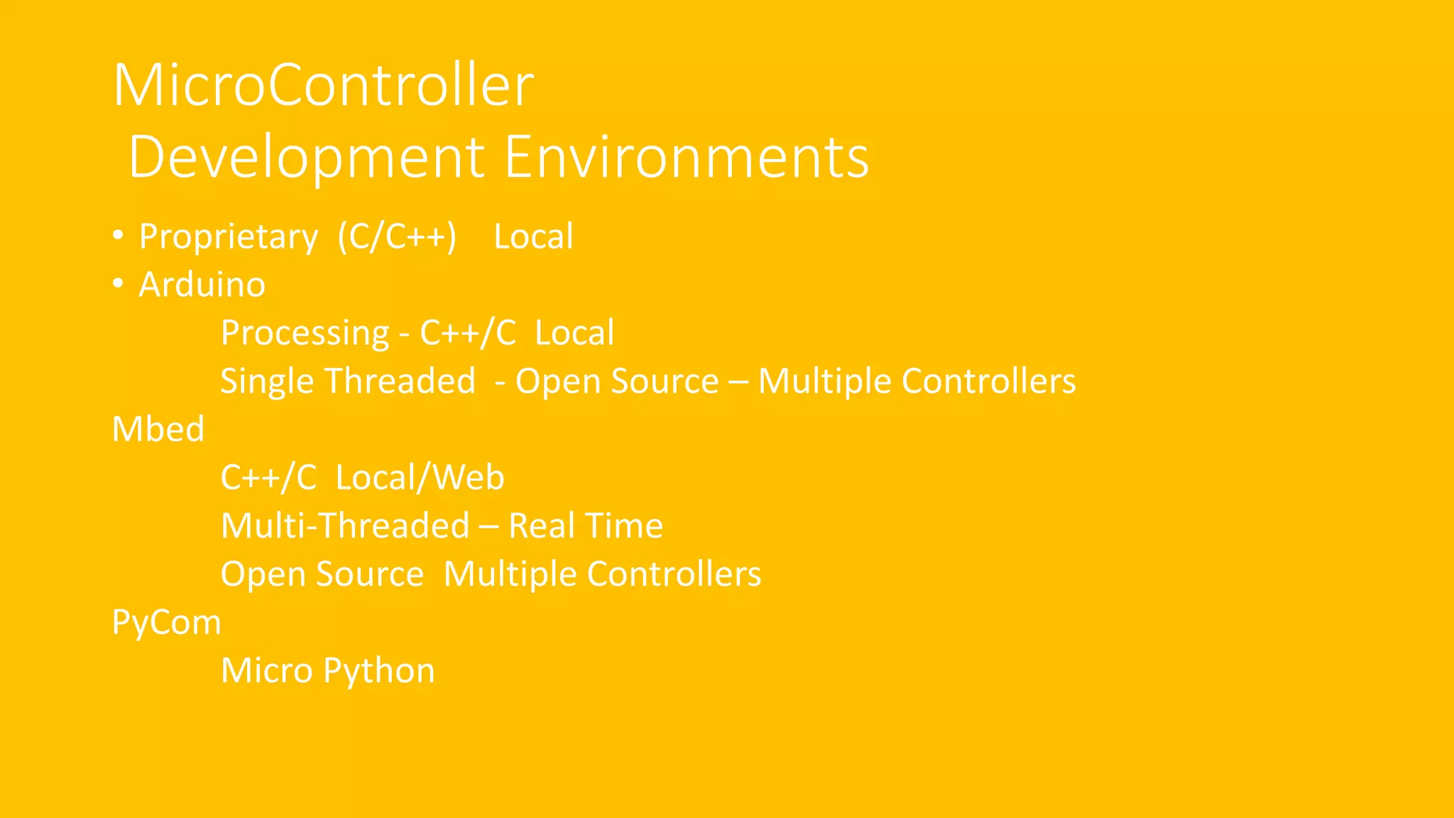 Developing micro controller applications | PPT