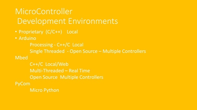Developing micro controller applications | PPT