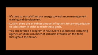 Developing Mid Level Management | PPTX
