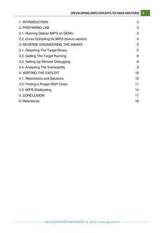 Developing MIPS Exploits to Hack Routers | PDF