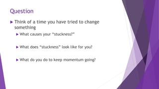 Developing Momentum in the Change Process | PPT