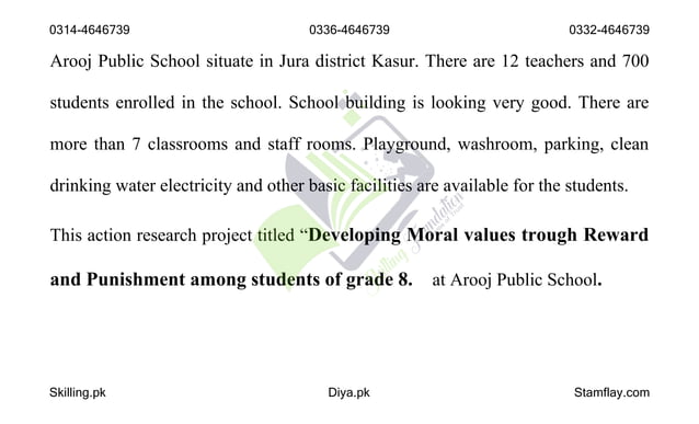 Developing Moral Values Through Reward And Punishment Among The ...