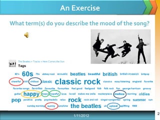 Developing music mood taxonomies | PPTX