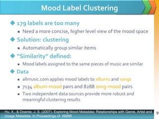 Developing music mood taxonomies | PPTX