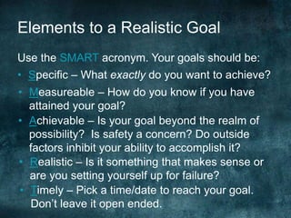 Developing New Fitness Goals | PPTX