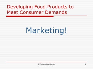 Developing new food products marketing angle-ppt | PDF