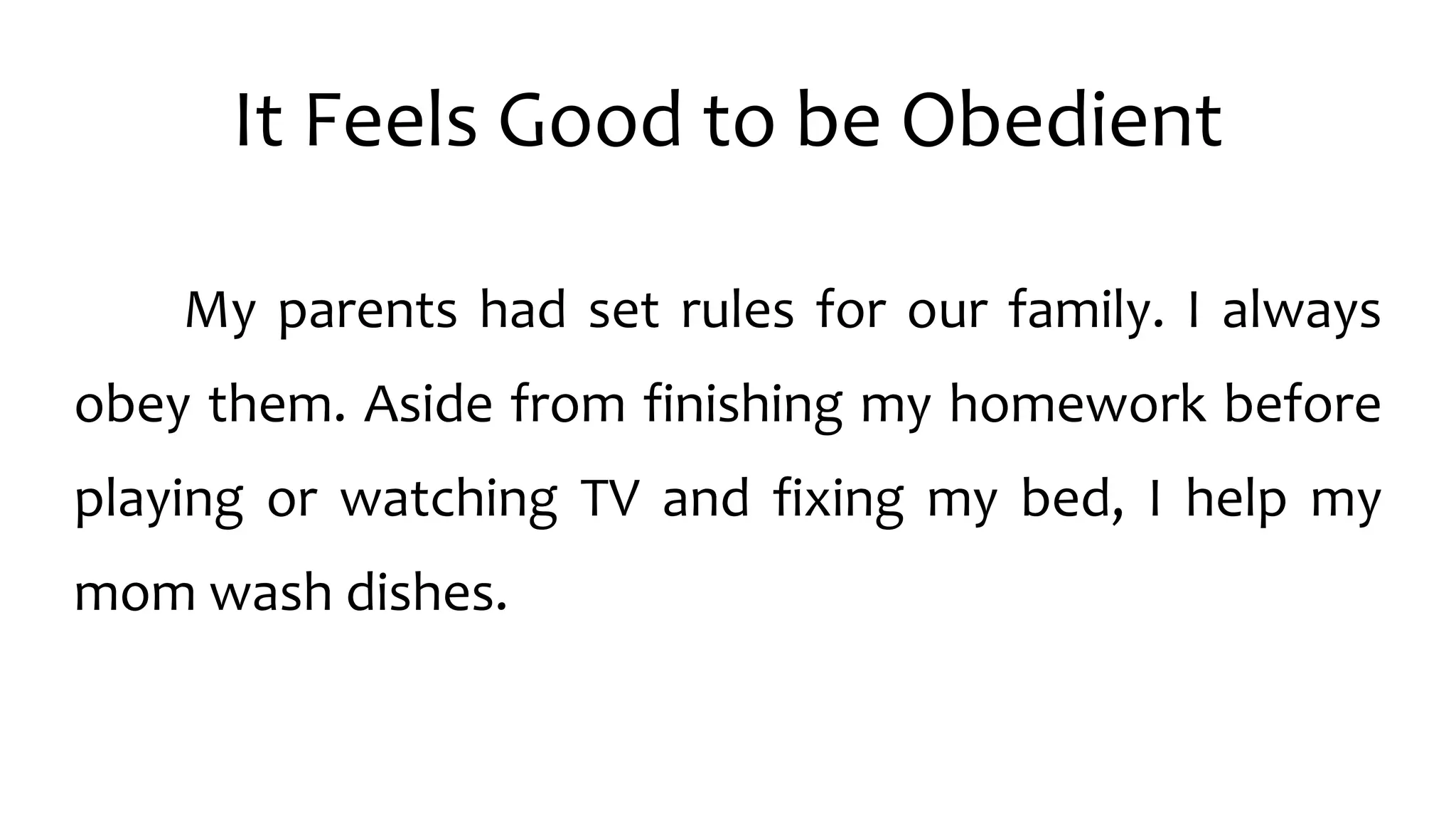 Developing Obedience | PPTX