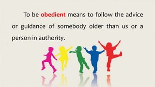 Developing obedience | PPTX