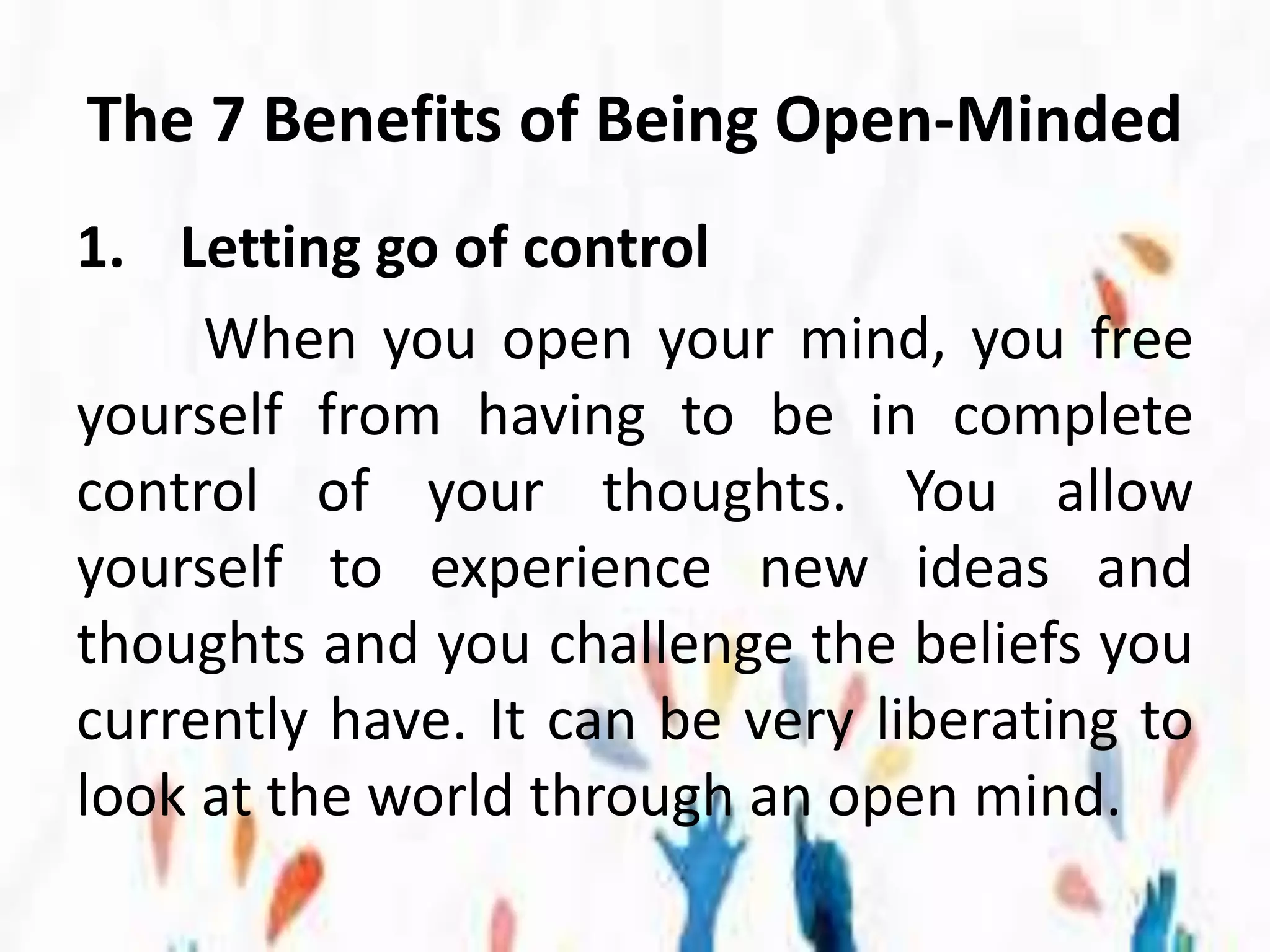 Developing open mindedness | PPTX