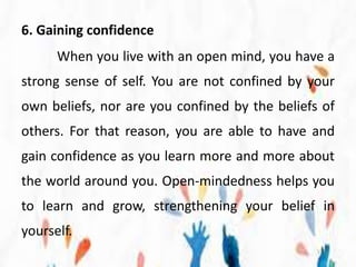 Developing open mindedness | PPTX