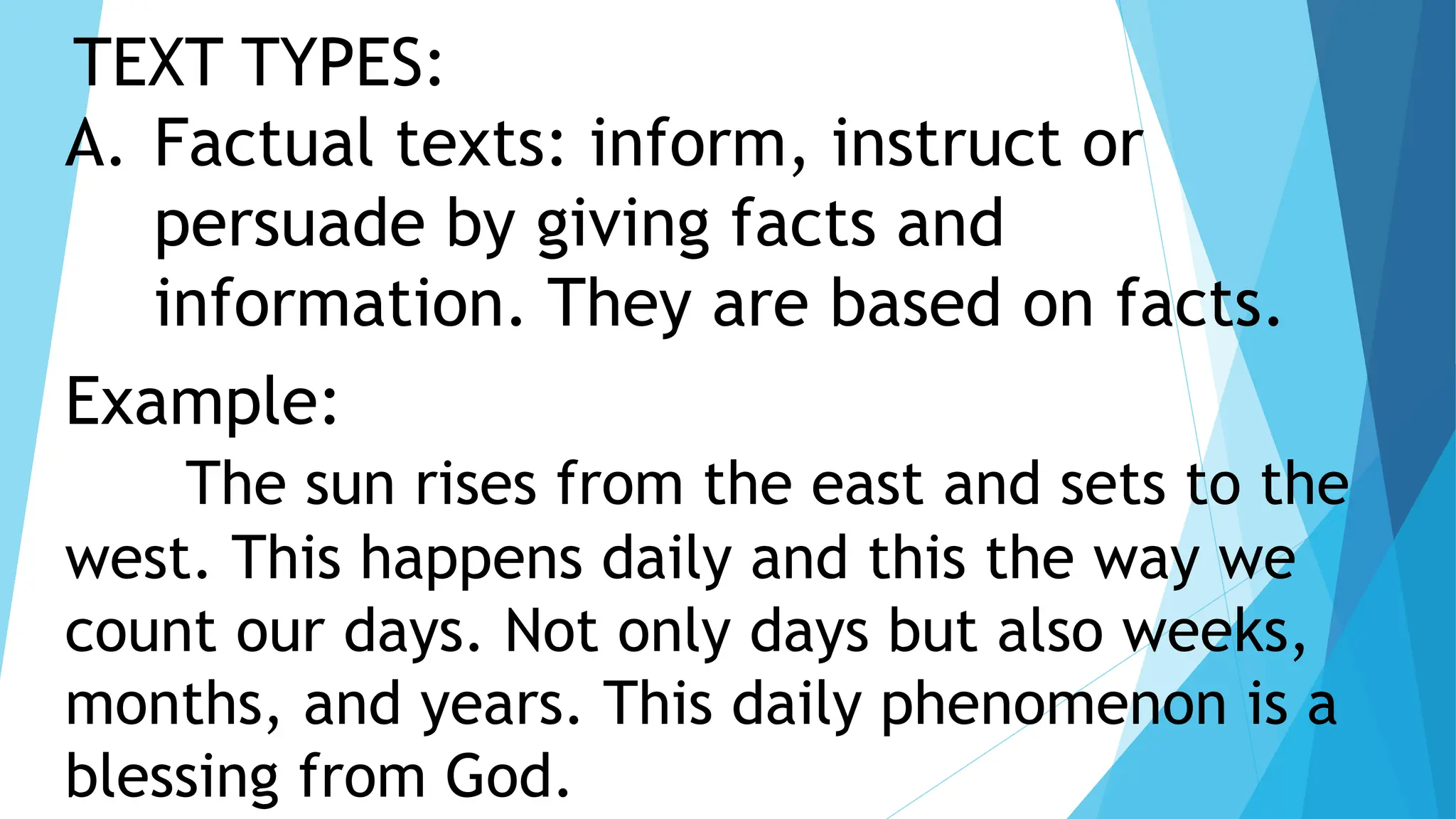 Developing Paragraphs that Illustrate each Text Type.pptx | Food & Drink